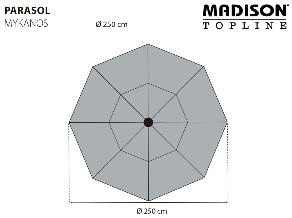 Madison Slunečník Mykanos 250 cm zelený - Default Title