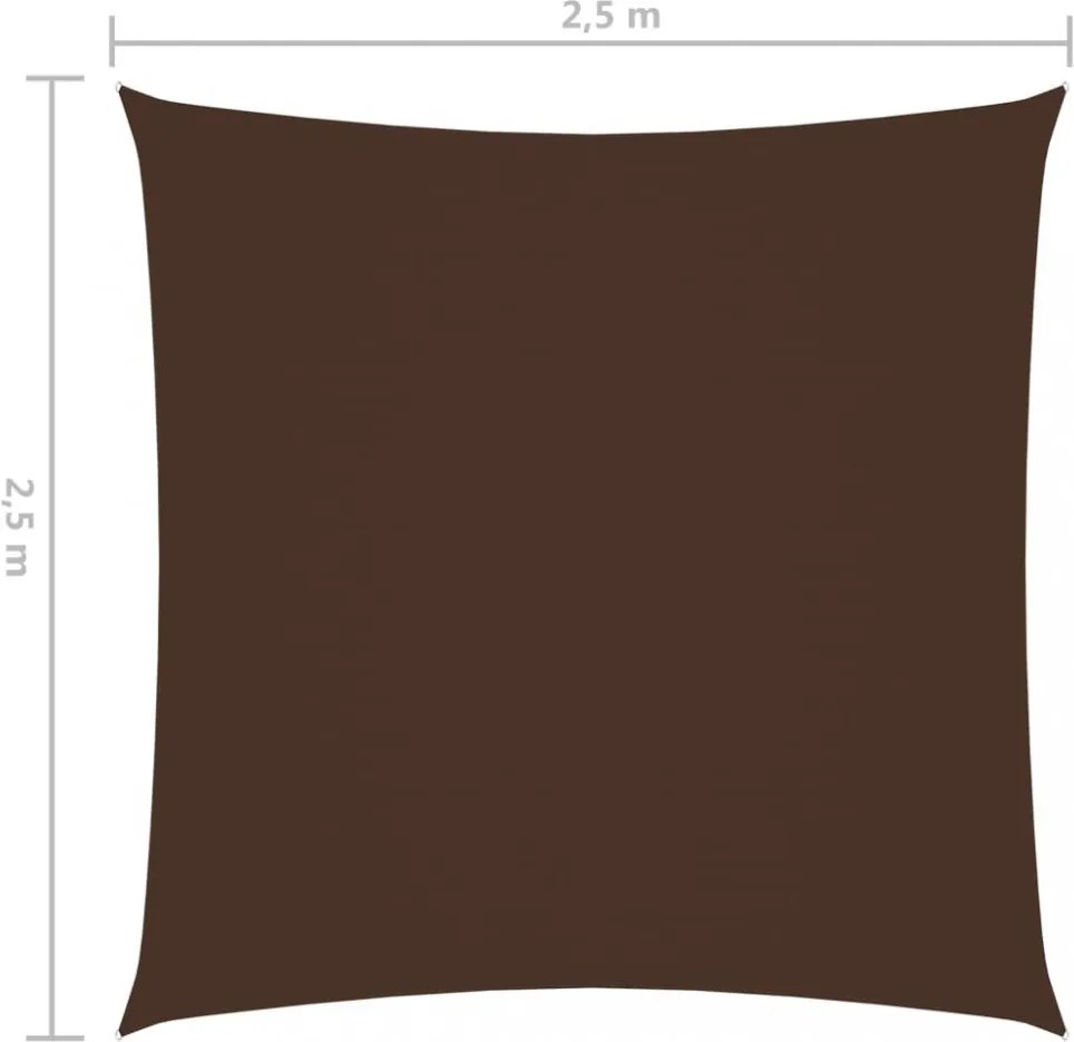 Stínící plachta čtvercová oxfordská látka 2,5 x 2,5 m Dekorhome Krémová