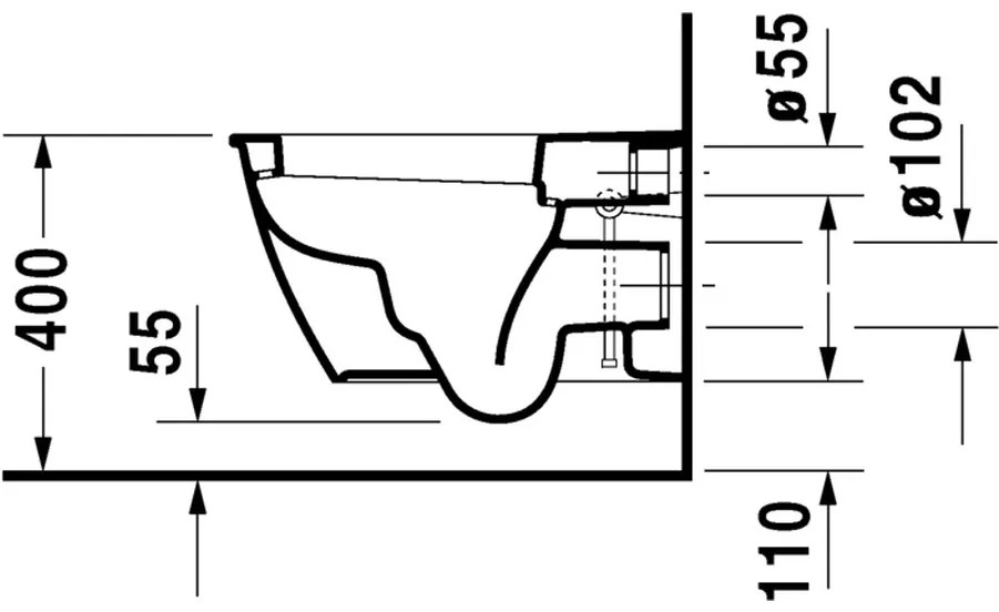 Duravit Darling New - závěsné WC 37x54 cm 2545090000