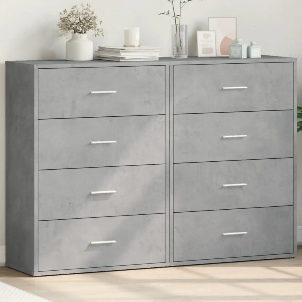 Příborníky 2 ks betonově šedé 60 x 31 x 84 cm kompozitní dřevo 3276584