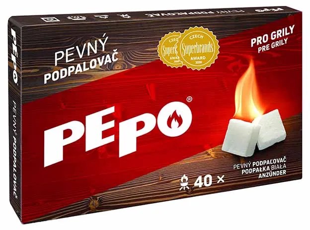 PE-PO pevný podpalovač - krabička - 40ks podpalů