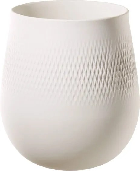 Villeroy & Boch Collier Blanc porcelánová váza Carré, 20,5 x 20,5 cm