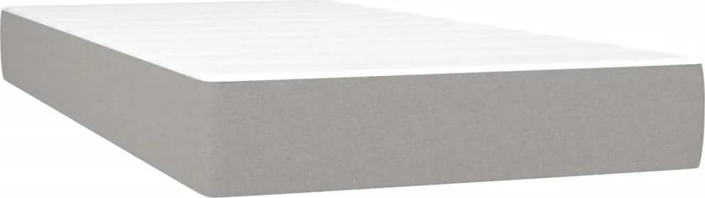 vidaXL Box spring postel s matrací 90x200 cm textil [3126133] Barva: Tmavě šedá