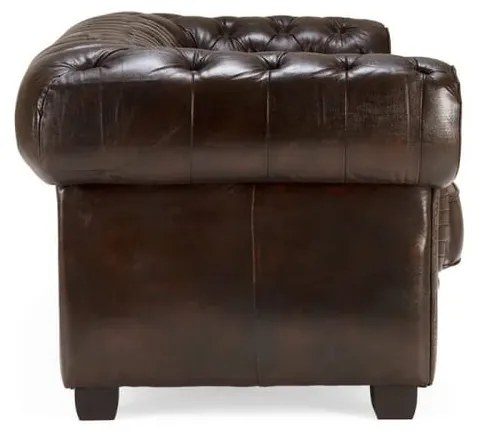 Massive home | Luxusní sedací souprava Chesterfield z pravé kůže - hnědá