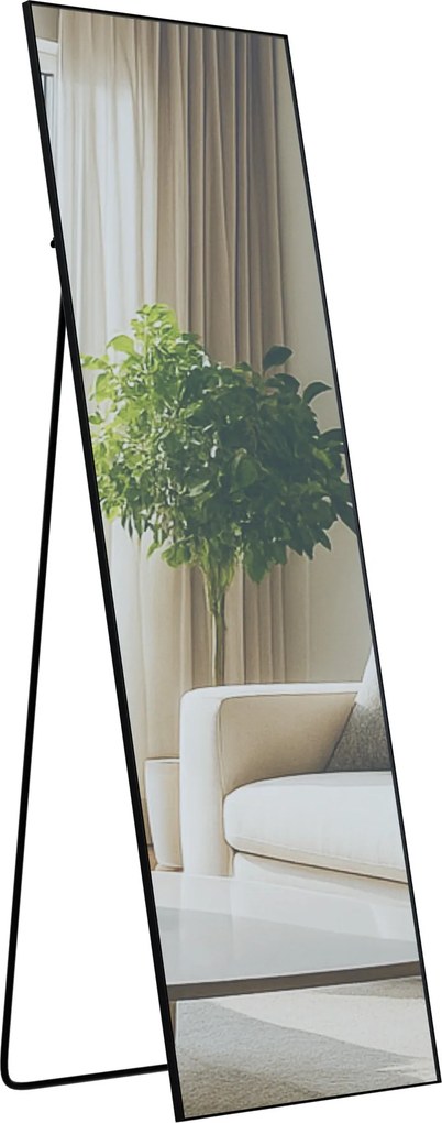 Zrcadlo Benicia 150x50 cm – černá-matt