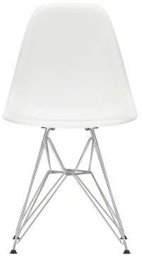 Eames Plastic Chair DSR chrom bílá bílé na tvrdou podlahu Vitra