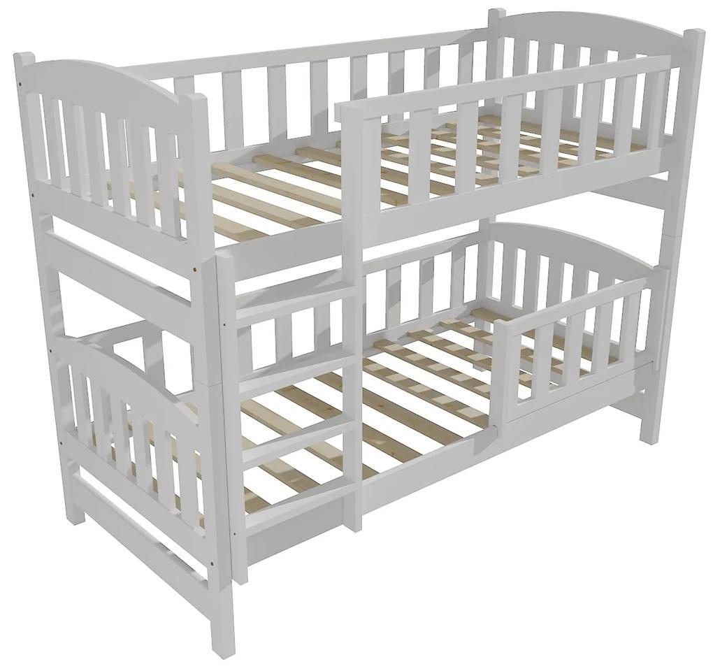 Vomaks Patrová postel PP 013 se zábranou Rozměr: 80 x 180 cm, Barva: barva šedá, Prostor mezi lůžky: 80 cm