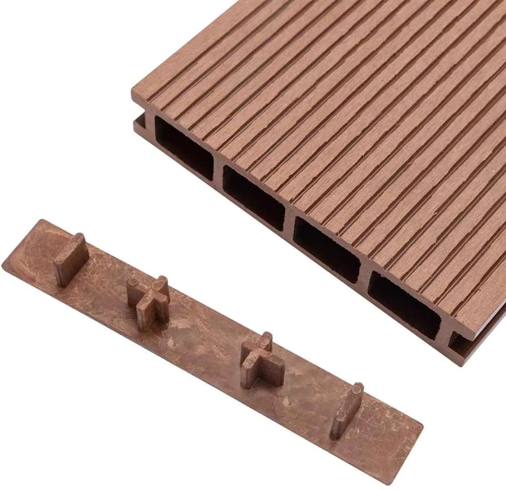 Koncové krytky 10 ks hnědé plast 149002