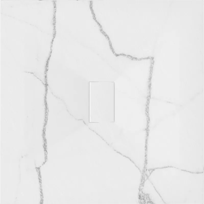 Mexen Hugo, čtvercová sprchová vanička, SMC, 100x100cm, imitace kamene-bílá, 42151010