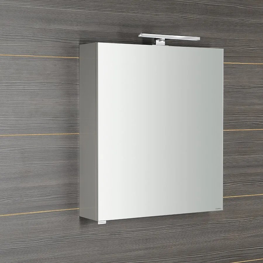Sapho, RIWA galerka s LED osvětlením, 60x70x17cm, bílá lesk, RIW060-0030