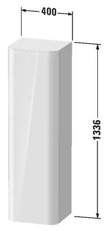 Duravit Happy D.2 Plus - skříňka polovysoká, levé provedení, 133,6x40x36 cm, bílá vysoký lesk D HP1261 L.22