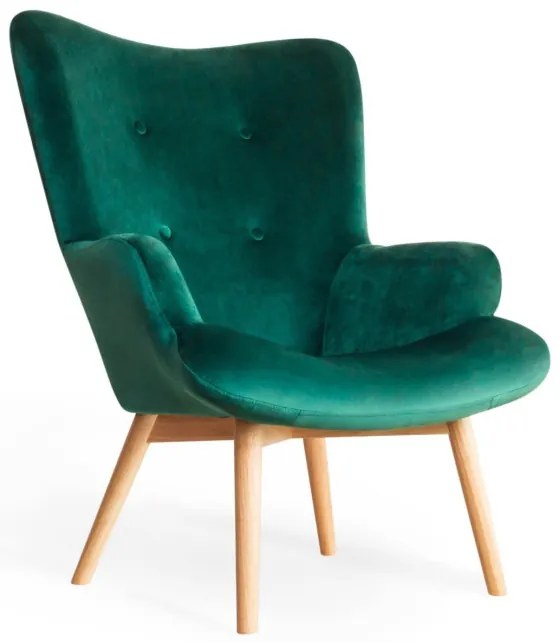 Křeslo MOSS sametové zelené SS22 925799