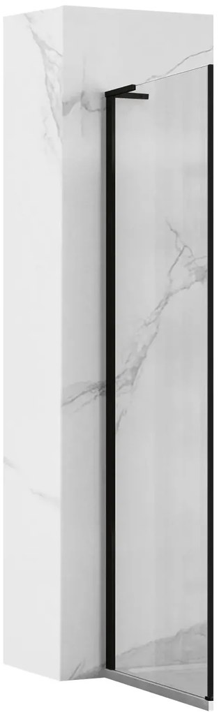 Rea Hugo, sprchová zástěna 80x200 cm, černá matná, REA-K6607