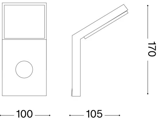 Ideal Lux - LED Venkovní svítidlo se senzorem STYLE LED/9W/230V CRI 90 IP54 antr