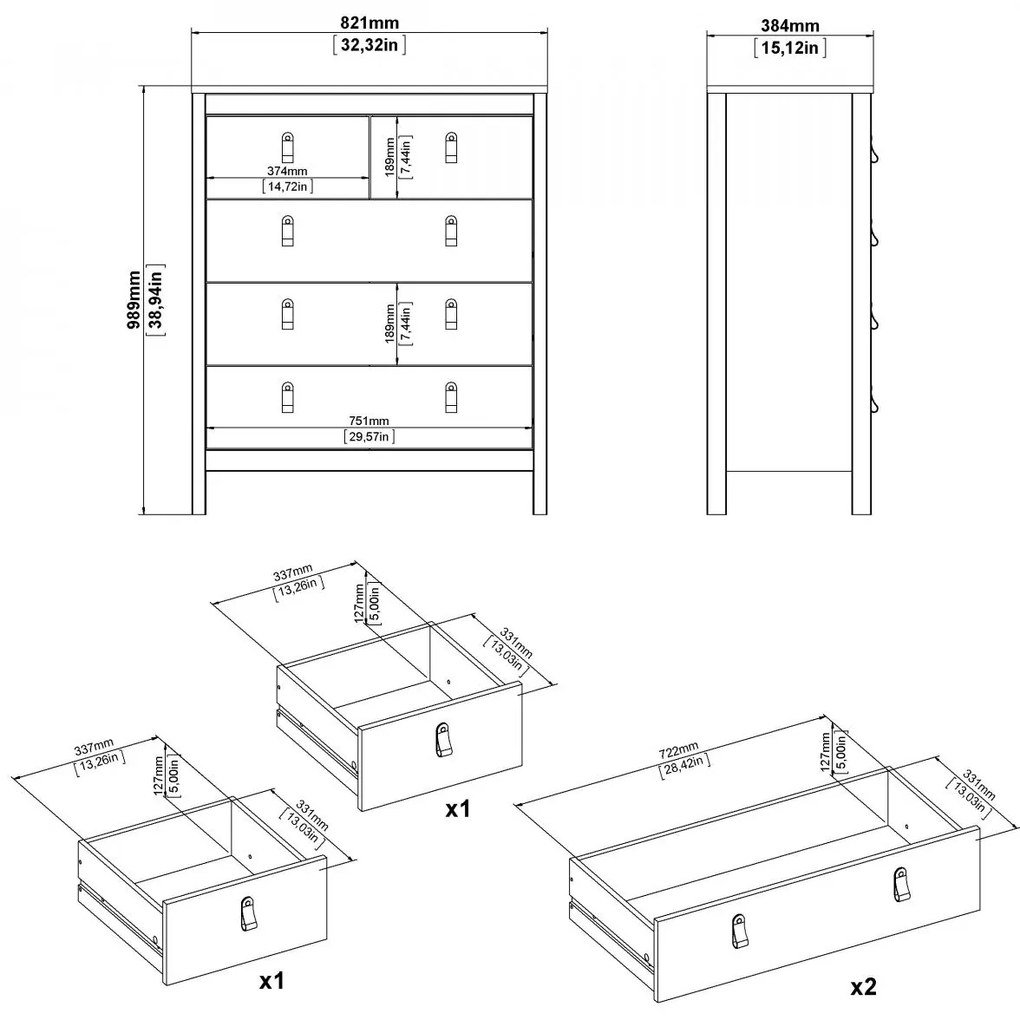 Tvilum Komoda Real 661 jackson hickory