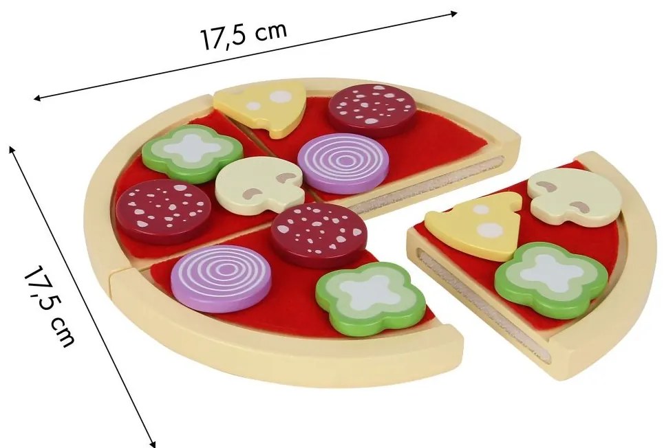 Dřevěná pizza s kráječem