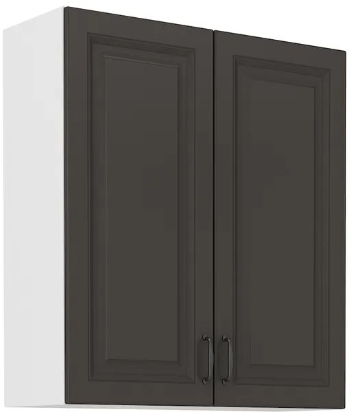 Kuchyňská skříňka Stilo 80 G-90 2F korpus bílá, dvířka šedá