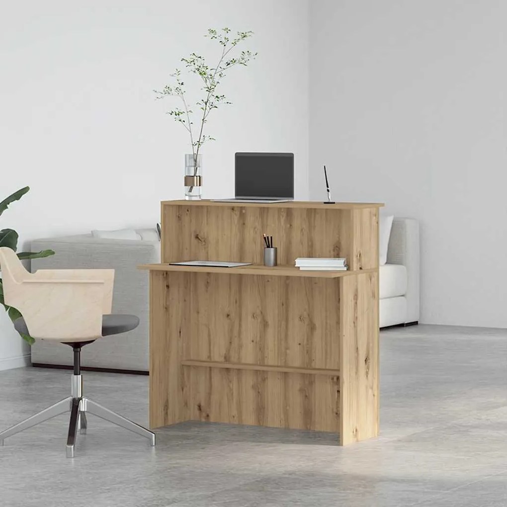 vidaXL Recepční stůl 100x50x103,5 cm kompozitní dřevo [859029] Barva: dub artisan