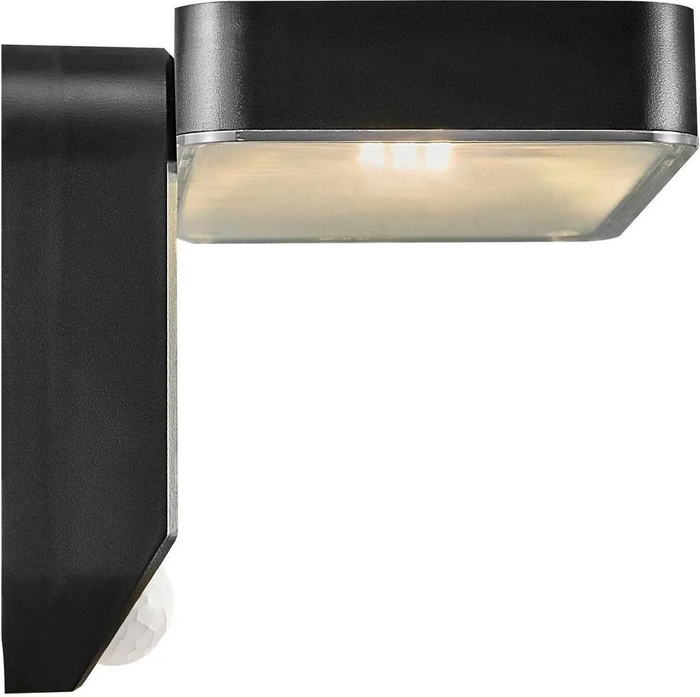 NOR 2118161003 Rica Square venkovní nástěnné solární svítidlo černá - NORDLUX
