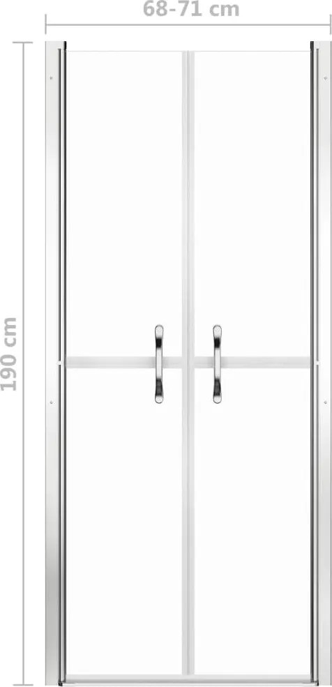 vidaXL Sprchové dveře čiré ESG (68–71) x 190 cm [148778] Barva: Stříbrná