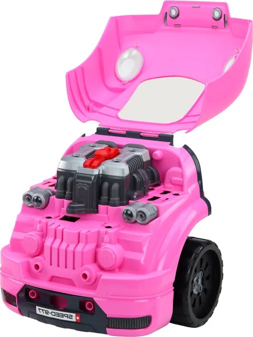LEAN Toys Sada na rozebírání automobilových motorů pro domácí kutily – růžová