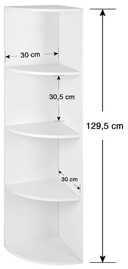 Vasagle Knihovna Kay, bílá