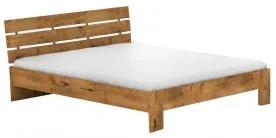 Manželská postel REA Nasťa 180x200cm - lancelot, 1. pás čela v barvě postele, 2. pás čela 1027 - bílá, 3. pás čela v barvě postele