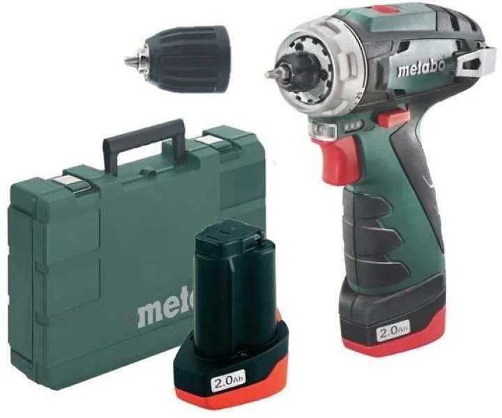 Aku vrtačka metabo powermaxx bs basic 12v, 2x2ah 600984500