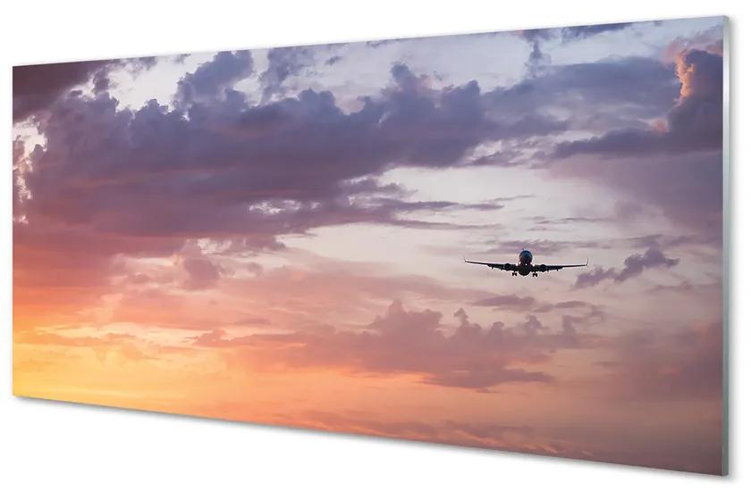 akrylový obraz Zataženo oblohy lehká letadla 140x70 cm