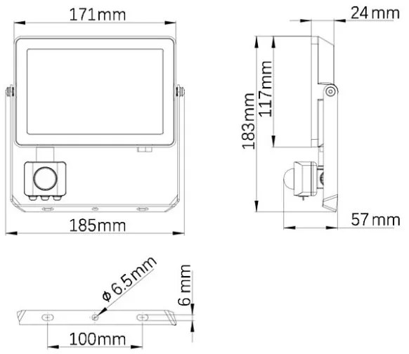 Philips - LED Venkovní reflektor se senzorem PROJECTLINE LED/30W/230V IP65 3000K