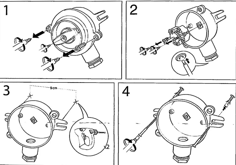Černý retro vypínač na omítku/IP54/mosaz - grafit