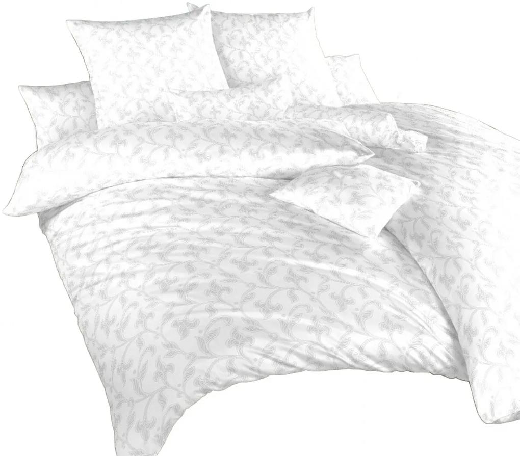 Dadka Povlečení damašek Rokoko bílé 220x200, 2x70x90 cm