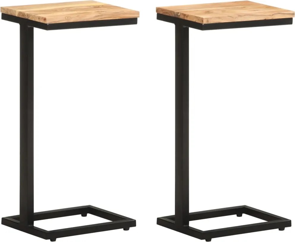Odkládací stolky 2 ks 31,5x24,5x64,5 cm masivní akáciové dřevo 321971
