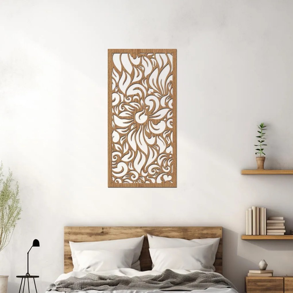 dřevo života Dřevěný dekorační panel Anthurion Zvolte rozměr (cm): 20x40, Zvolte barvu dekoru: Bílá