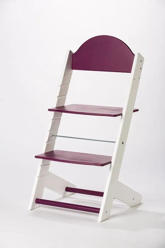 Lucas Wood Style rostoucí židle MIXLE -  bílá/fialová rostoucí židle MIXLE: Medvídek