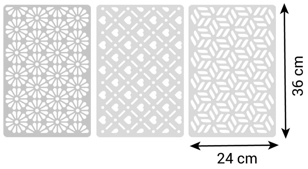 TESCOMA Šablony na dekorované rolády DELÍCIA, 3 ks