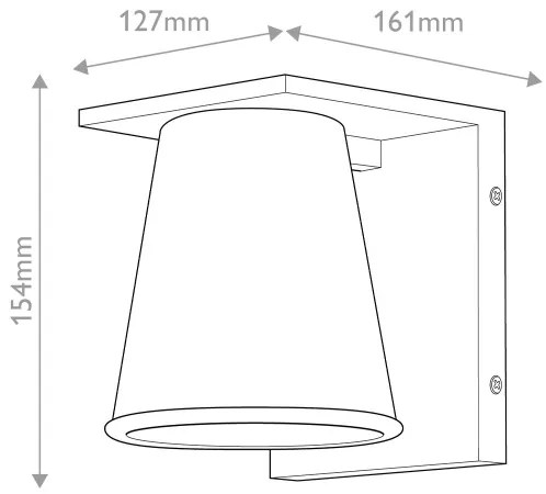 Hinkley HK-HANS-S-BLK -LED Venkovní nástěnné svítidlo HANS 1xGU10/8W/230V IP44