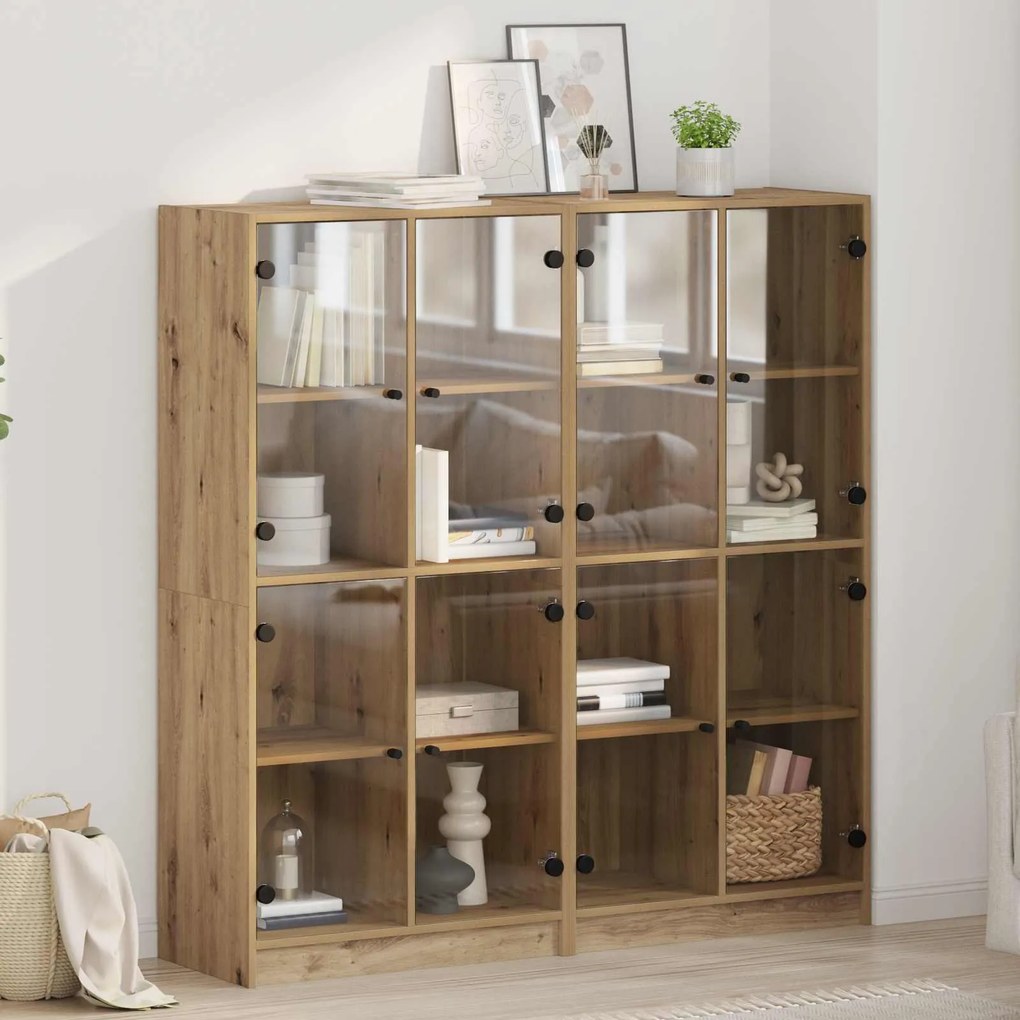 Vysoký bufet 2 ks Artisanový dub 68 x 37 x 142 cm 3402645