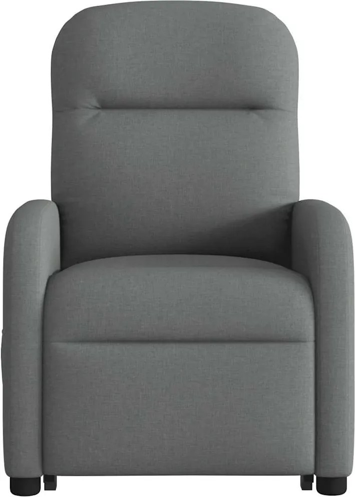 Zvedací polohovací křeslo tmavě šedé textil 3302973