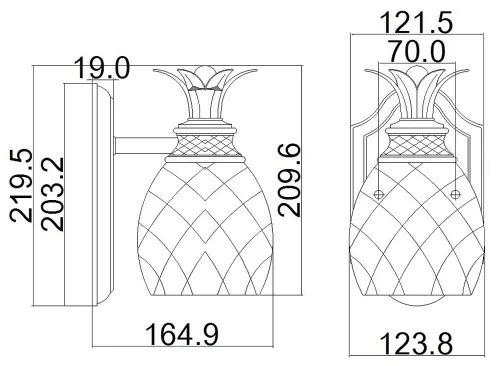 Hinkley HK-PLANT-BATH-PL - LED Koupelnové svítidlo PLANTATION 1xG9/3W/230V IP44