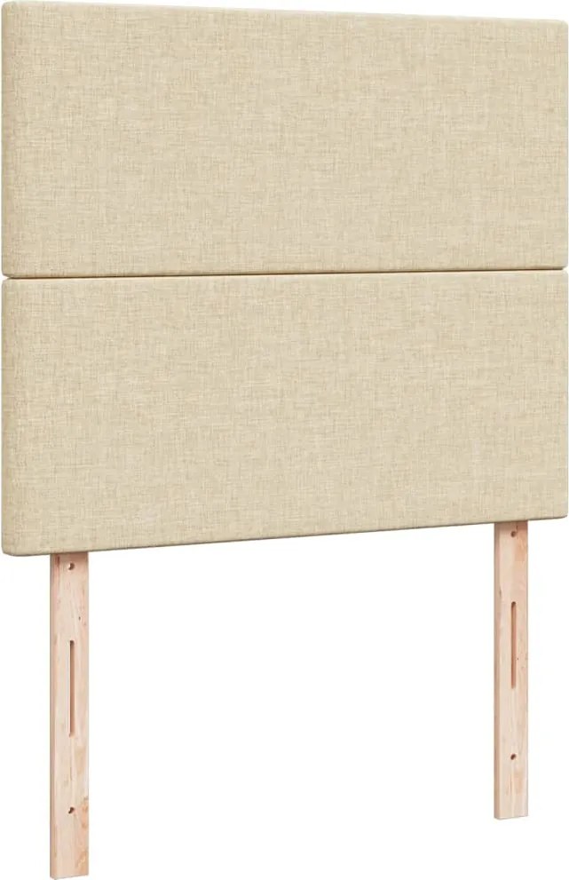 Box spring postel s matrací krémová 120x190 cm textil 3291605