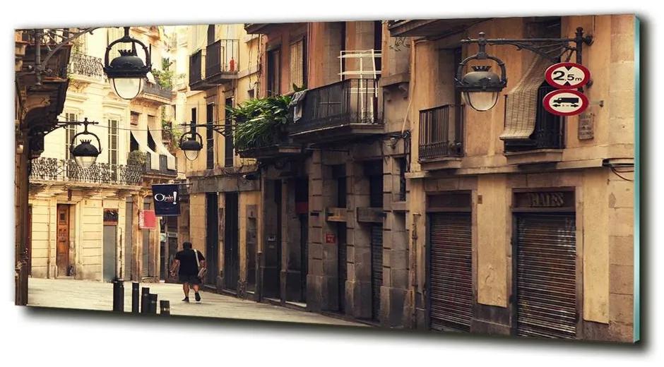 Wallmuralia Foto obraz sklo tvrzené Ulice Barcelony 125x50 cm