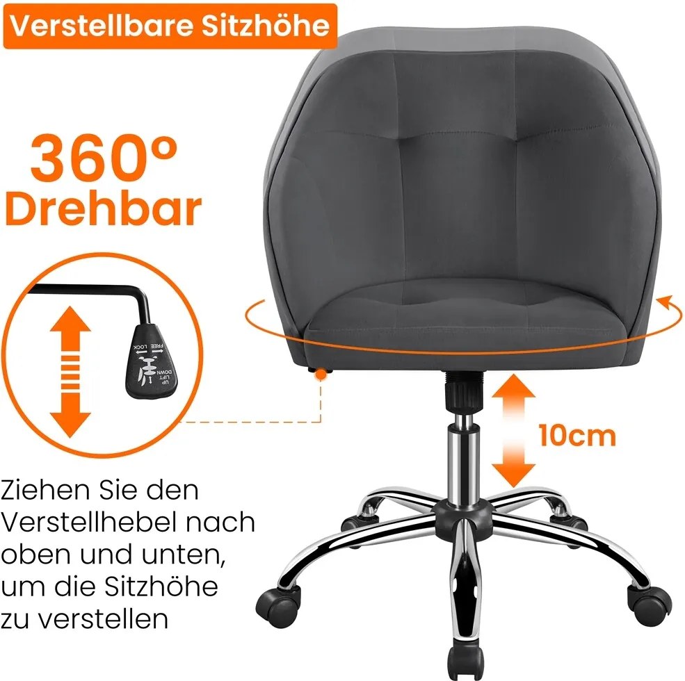 Kancelářská židle Yaheetech – šedá (266133806911)