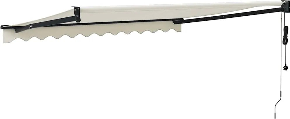 Automatická zatahovací markýza krémová 3,5 x 2,5 m 3154502
