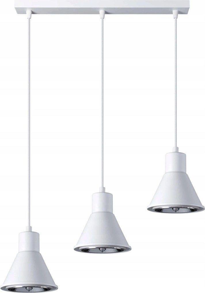 Závěsná lampa nad stůl loft Tazila 3 bílá [ES111] SL.0988 Sollux
