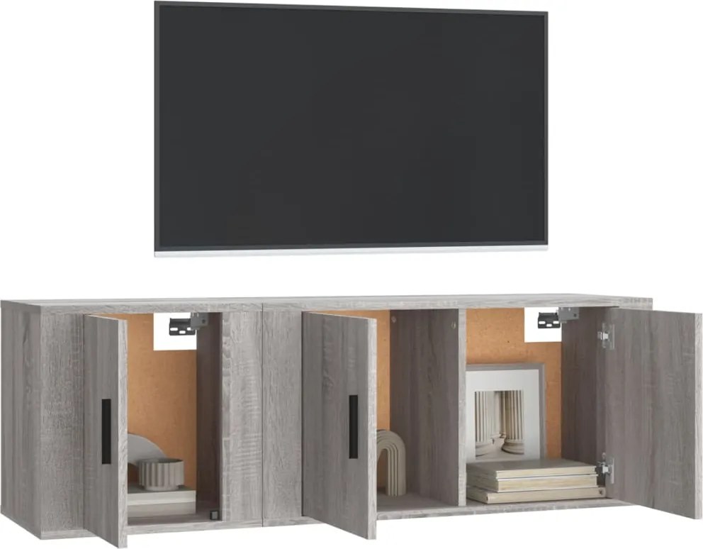 2dílný set TV skříněk šedý sonoma kompozitní dřevo 3188412