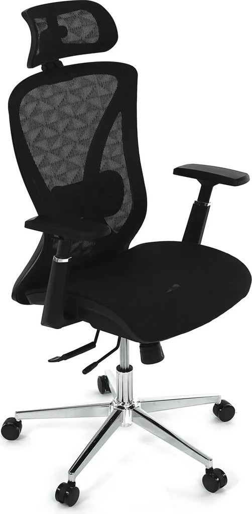 Ergonomická kancelářská židle NILS - černá síťovina