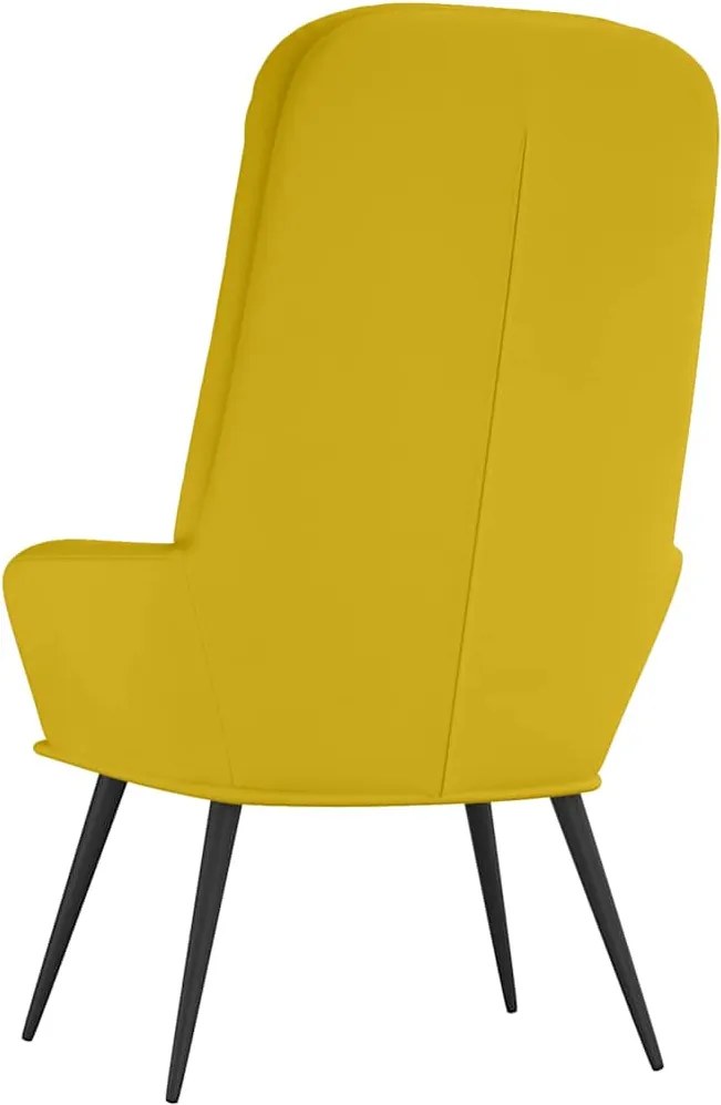 Relaxační křeslo hořčicově žluté samet 341201
