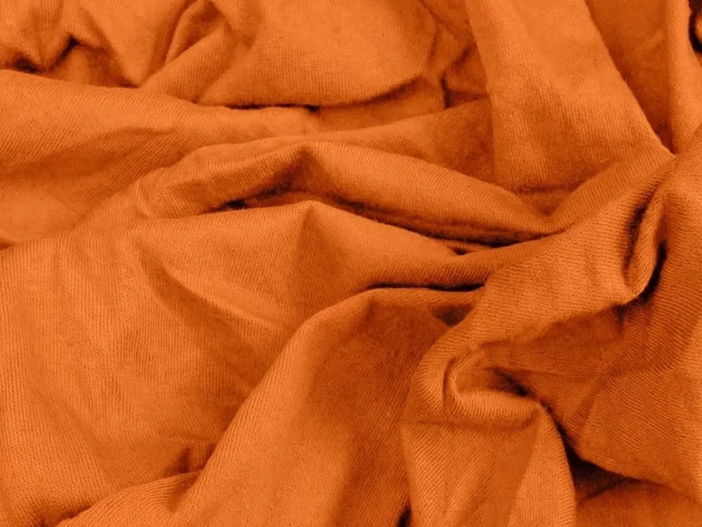Jersey prostěradlo HIGHFIT oranžové 90 x 200 cm