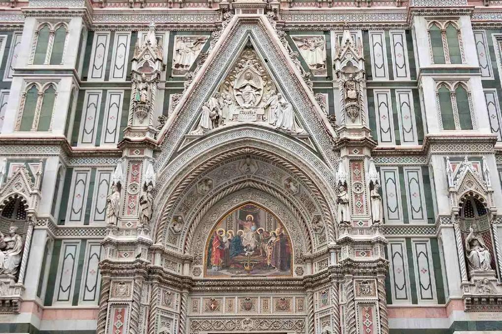 DIMEX | Samolepicí vliesová fototapeta na zeď Bazilika ve Florencii MA-5-0830 | 375 x 250 cm | zelená, vícebarevná, bílá, béžová